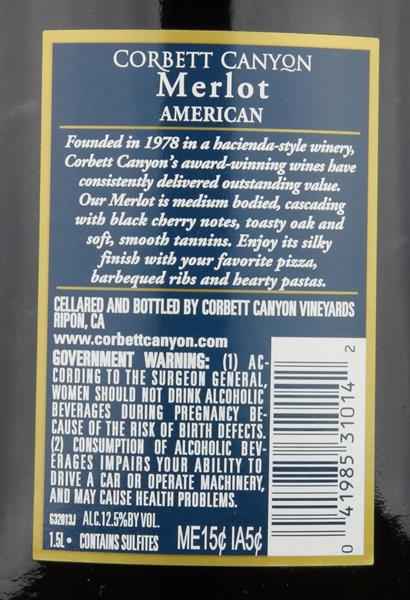 Corbett Canyon Merlot | Hy-Vee Aisles Online Grocery Shopping
